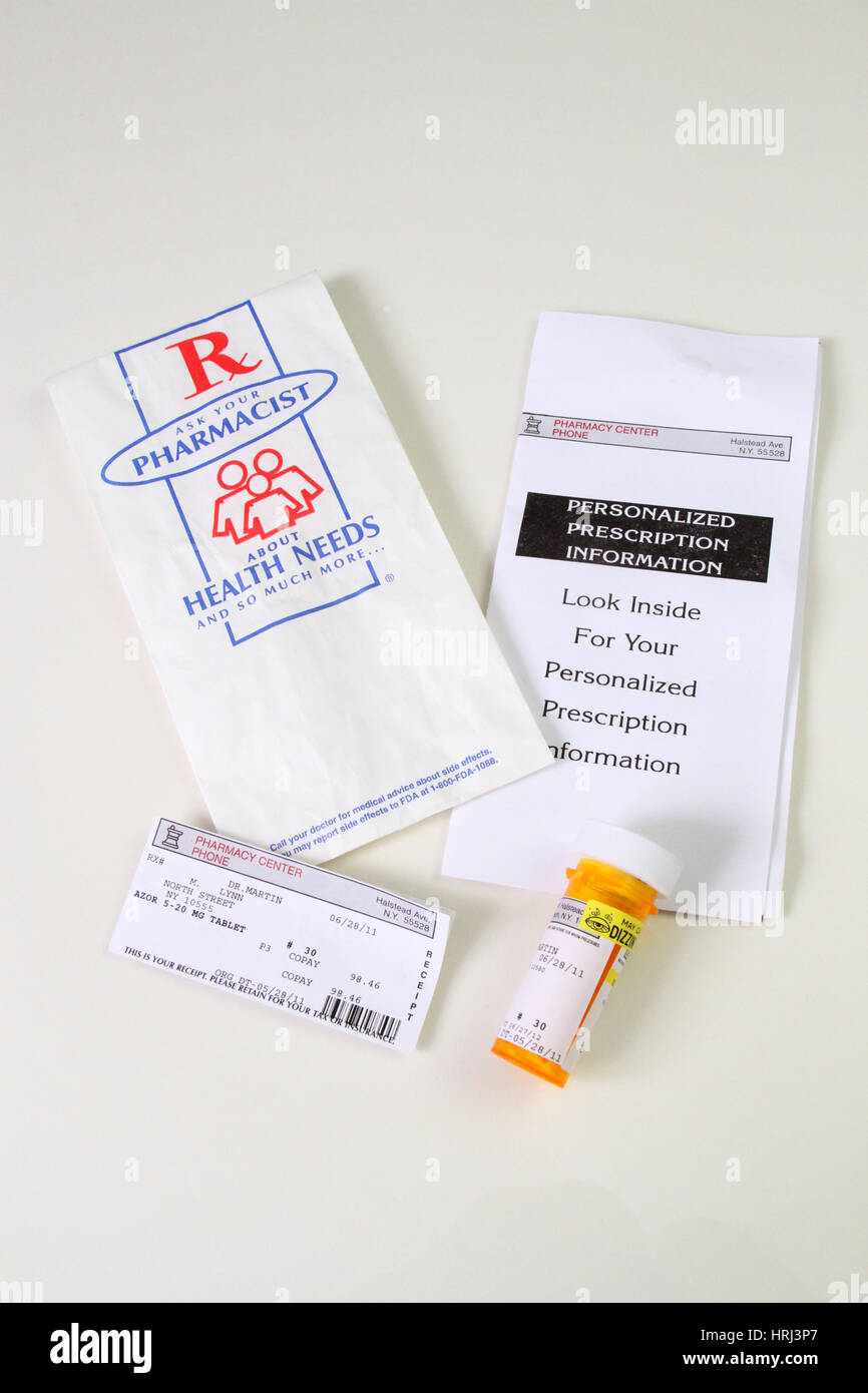 Prescription Drug Items Stock Photo - Alamy