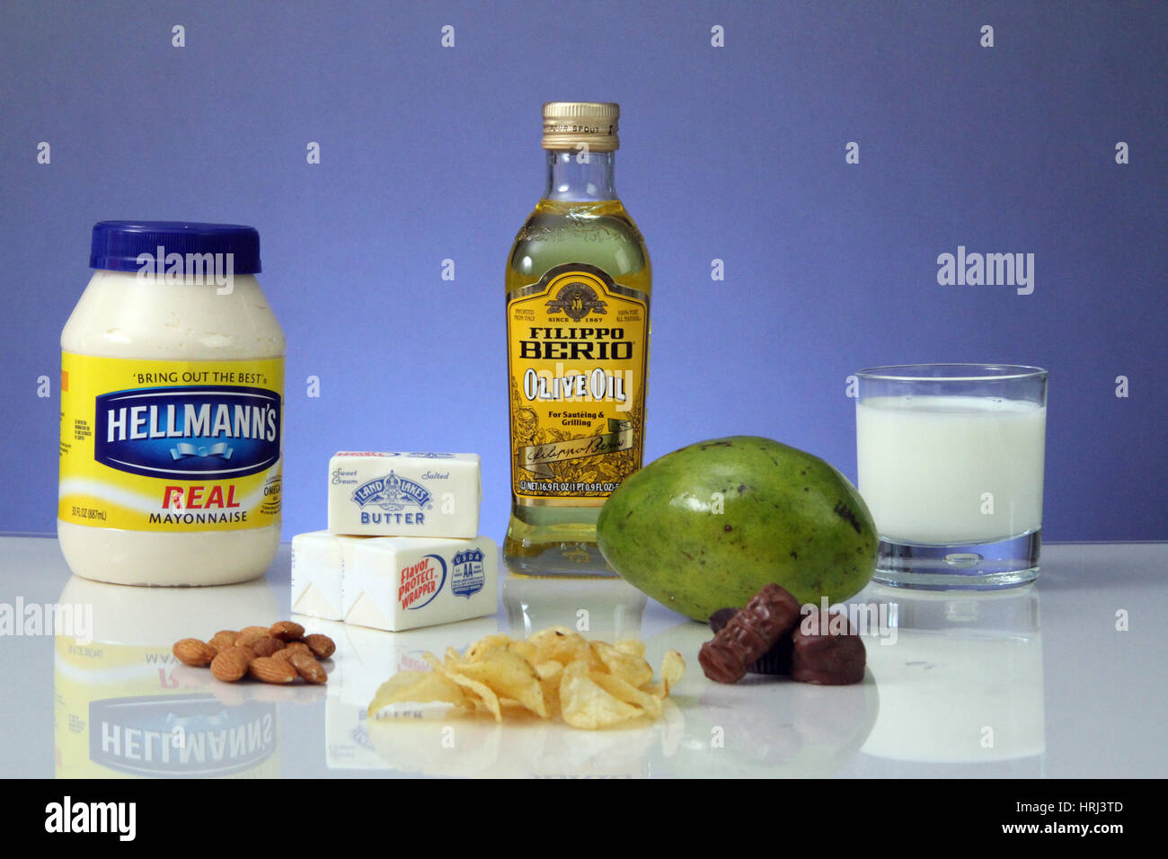 Edible Items with Oil in them Stock Photo - Alamy