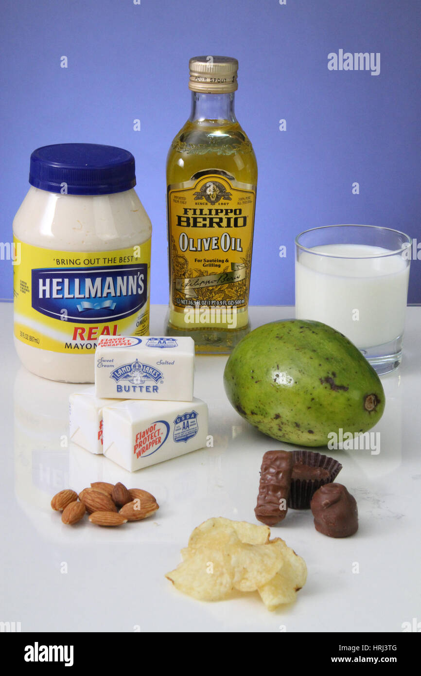 Edible Items with Oil in them Stock Photo - Alamy