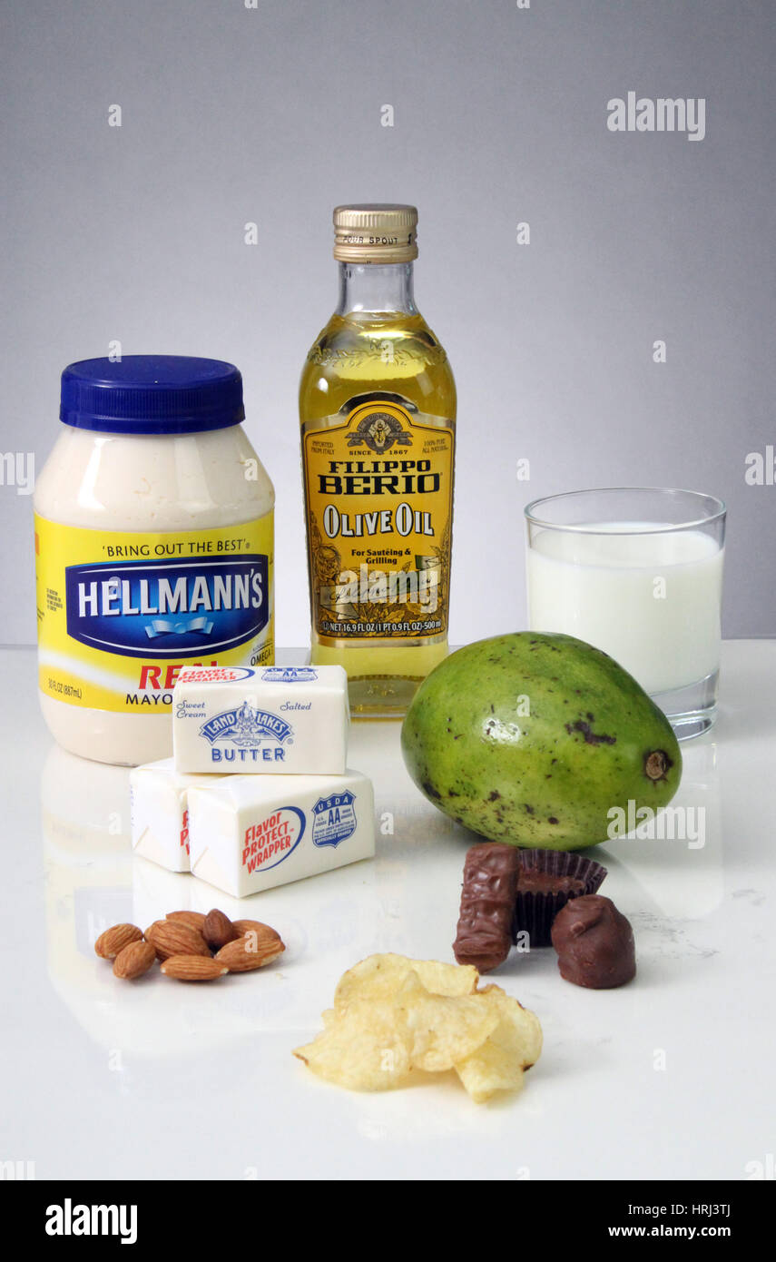 Edible Items with Oil in them Stock Photo - Alamy