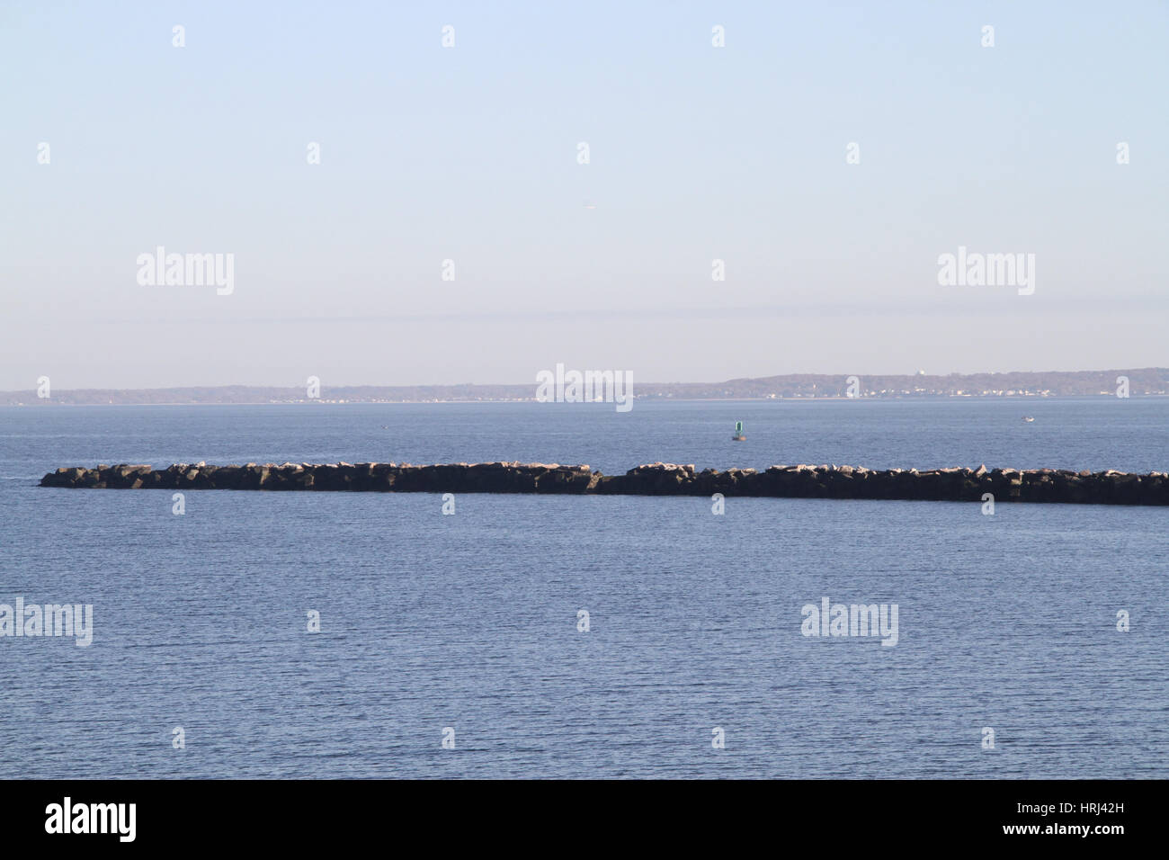 Jetty in Long Island Sound Stock Photo - Alamy