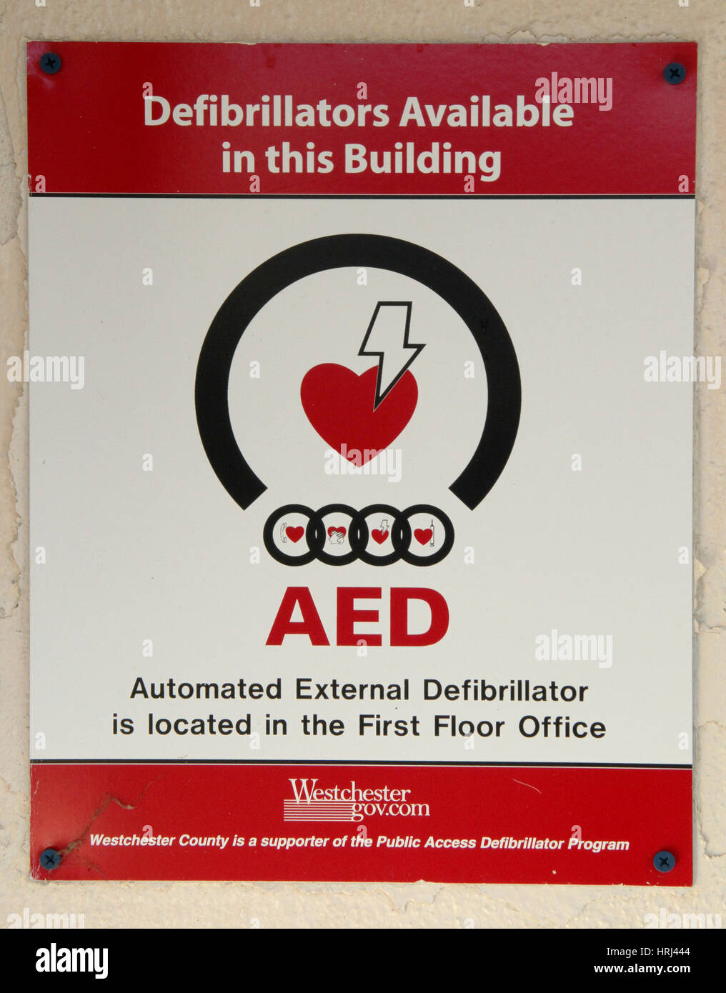 Automated external defibrillator aed sign hi-res stock photography and ...