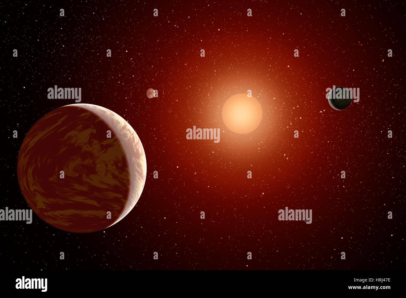 Red Dwarf Star (Artist's Conception Stock Photo - Alamy