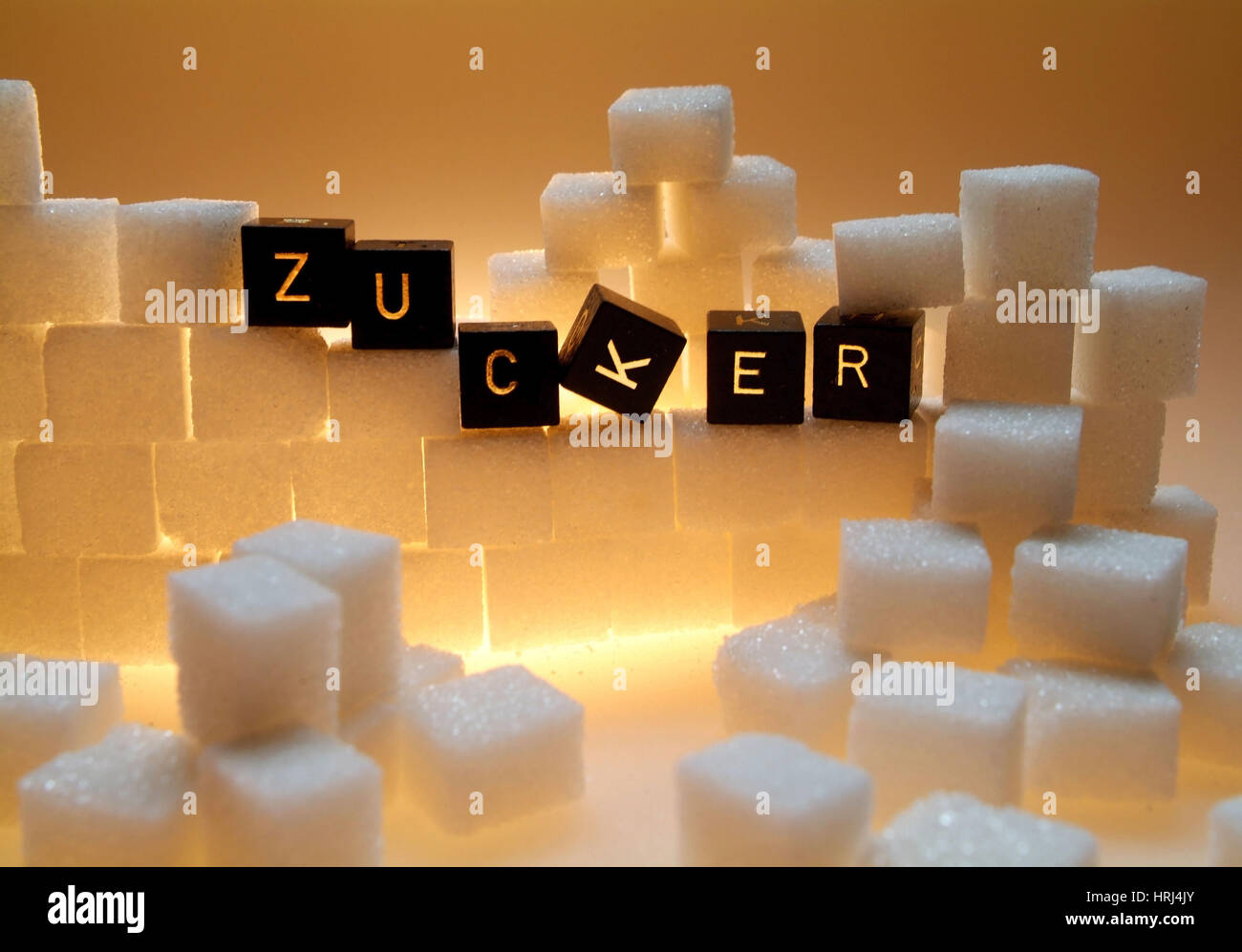 Symbolbild Zucker - symbolic for Sugar, Symbolfotos Stock Photo - Alamy