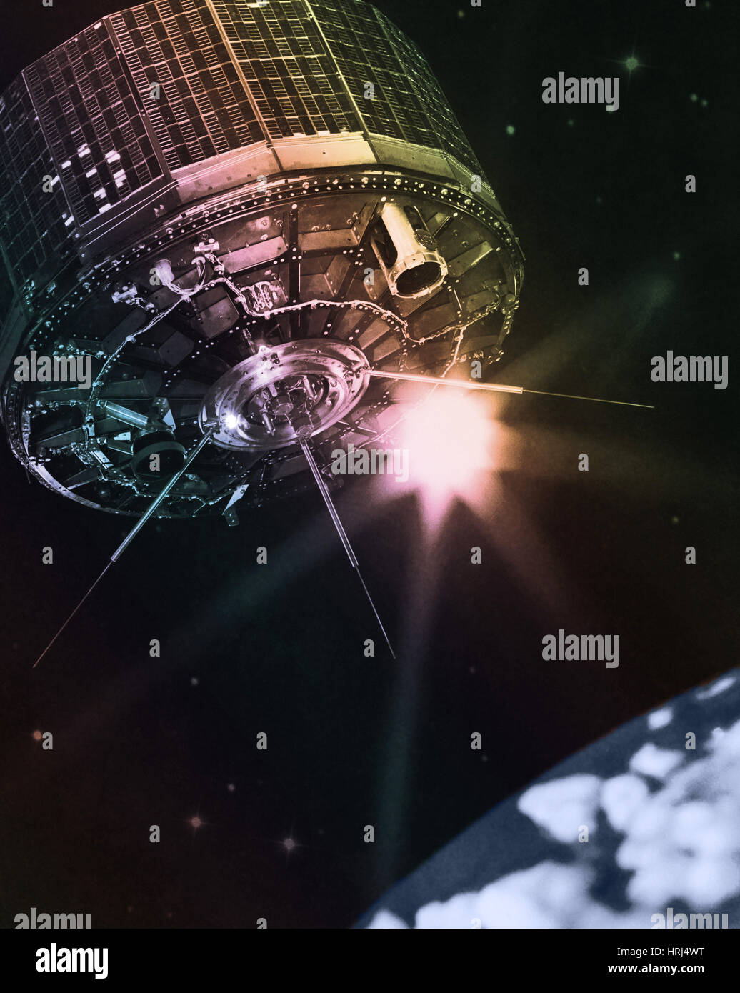 TIROS VII Weather Satellite Stock Photo - Alamy