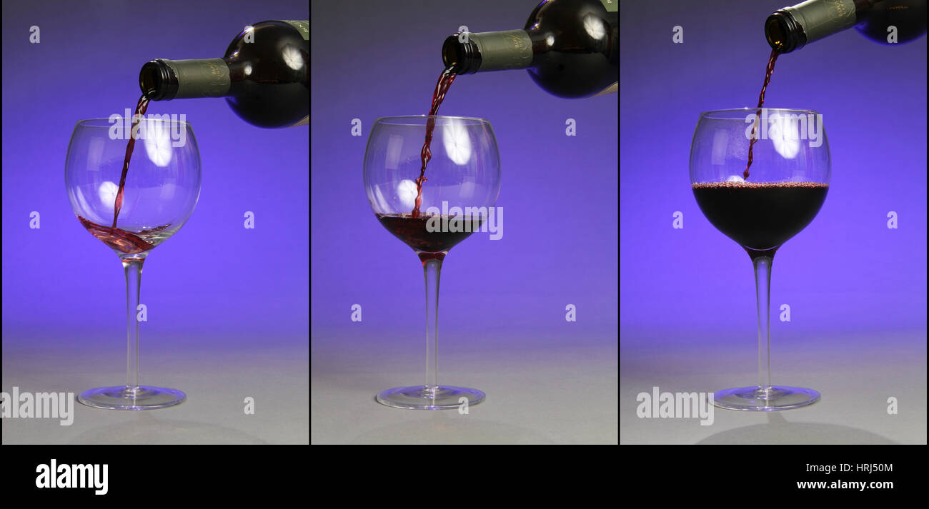 Sequence pouring red wine glass hi-res stock photography and images - Alamy