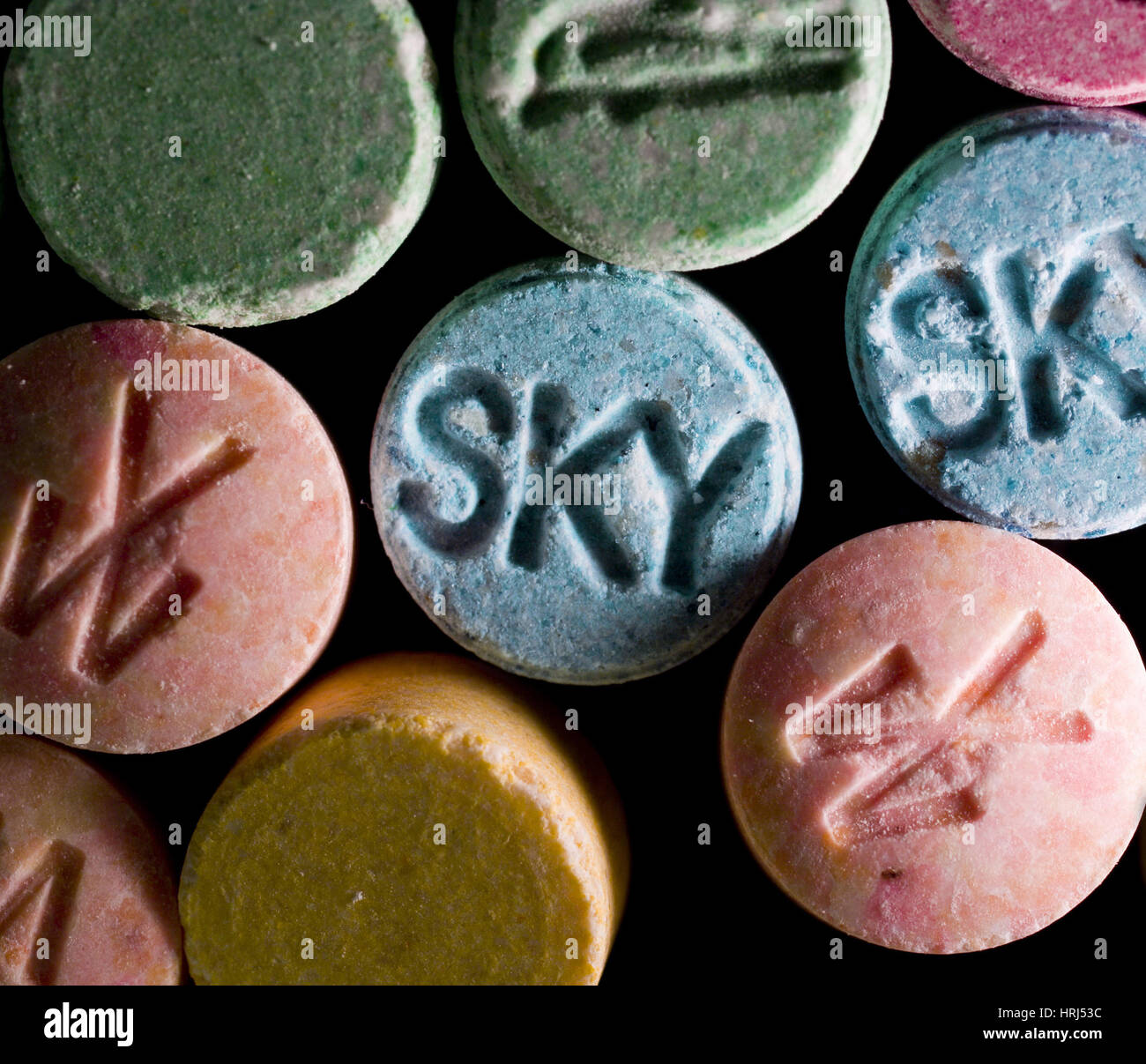 Ecstasy Tablets, Synthetic Mind-Altering Drug Stock Photo - Alamy