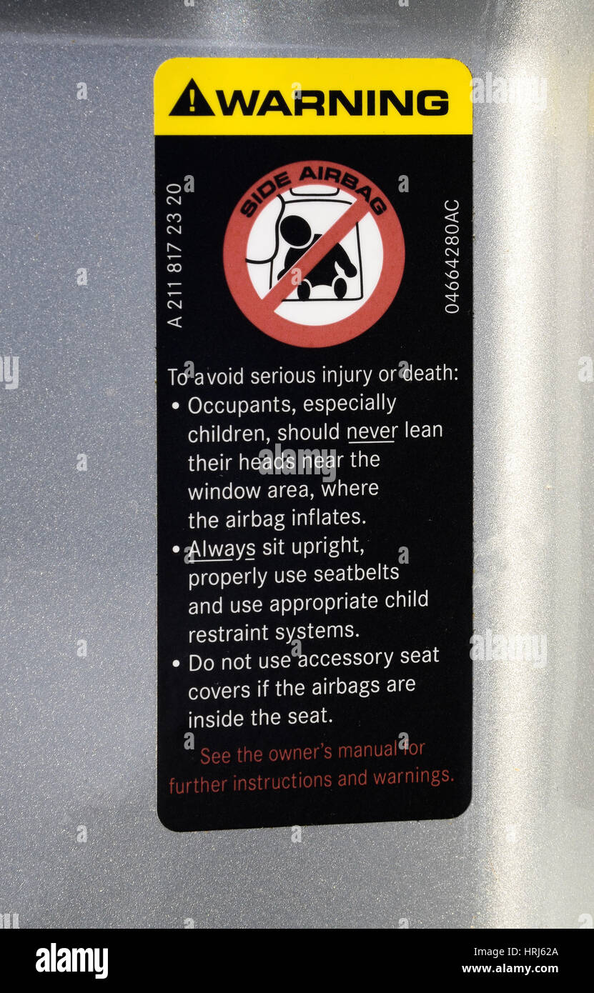 Airbag warning hi-res stock photography and images - Alamy