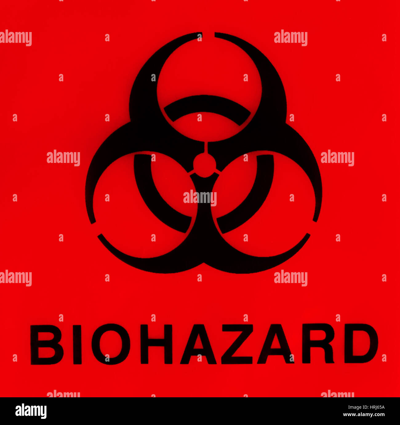 Biohazard Warning on Specimen Bag Stock Photo - Alamy