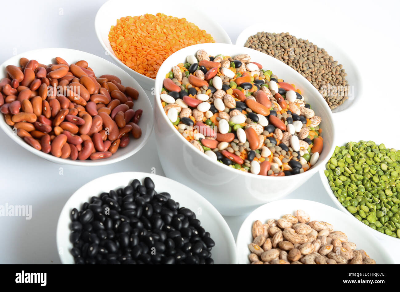 Assortment of Beans and Lentils Stock Photo - Alamy