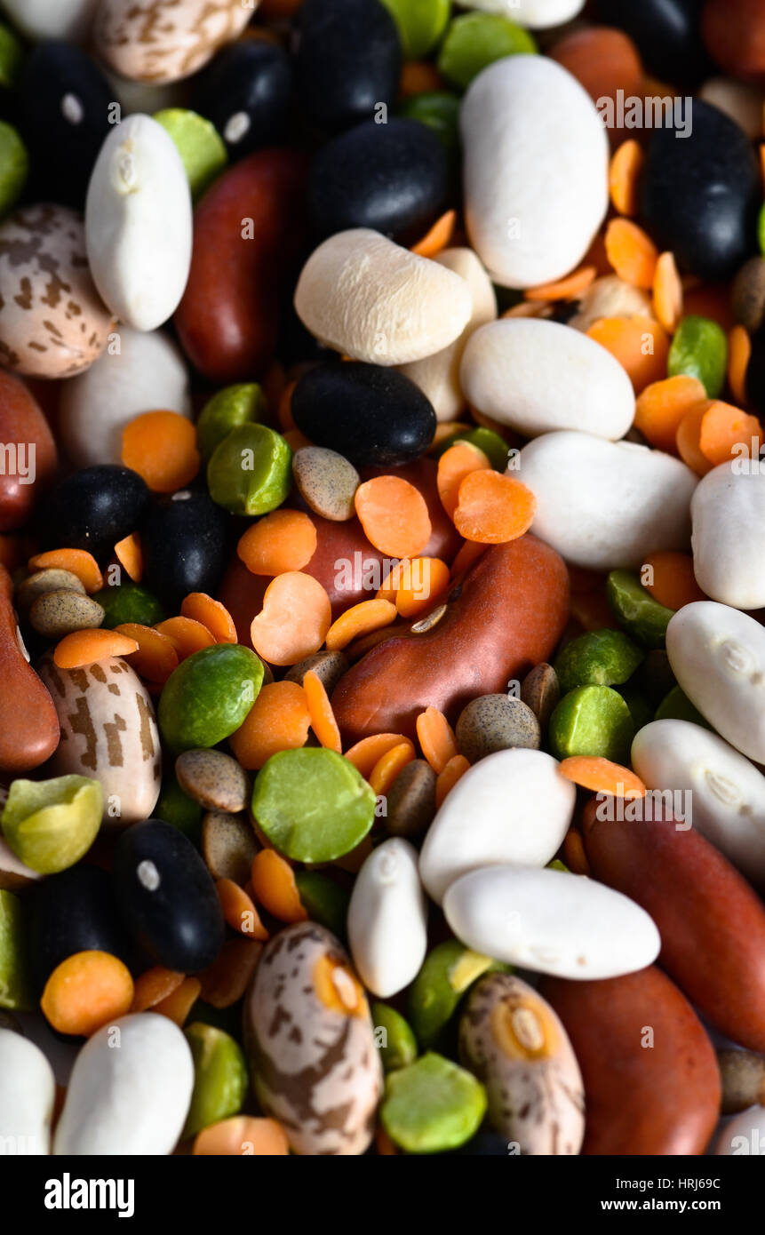 Assortment of Beans and Lentils Stock Photo - Alamy