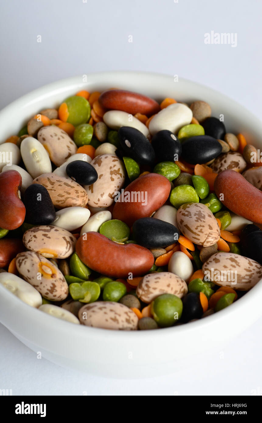 Assortment of Beans and Lentils Stock Photo - Alamy