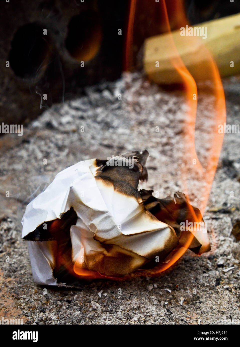 Paper Burning Sequence, 2 of 6 Stock Photo - Alamy