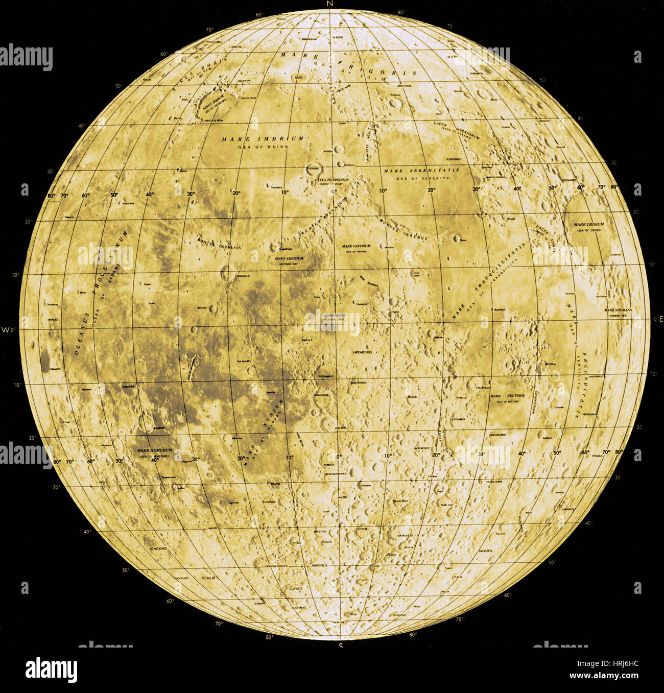 Map of Moon Stock Photo - Alamy