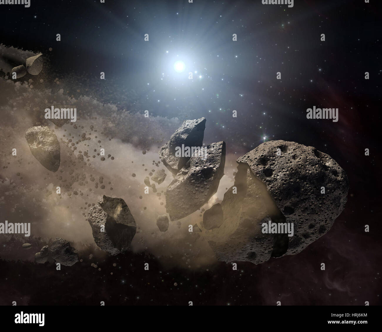 Asteroid 'Bites the Dust' Around Dead Star Stock Photo - Alamy