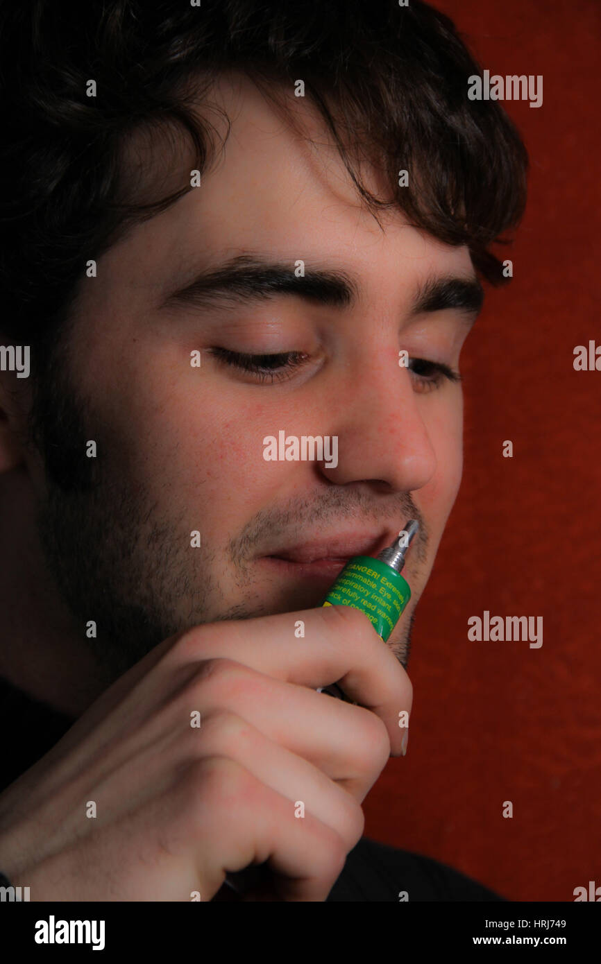 Huffing inhalant hi-res stock photography and images - Alamy