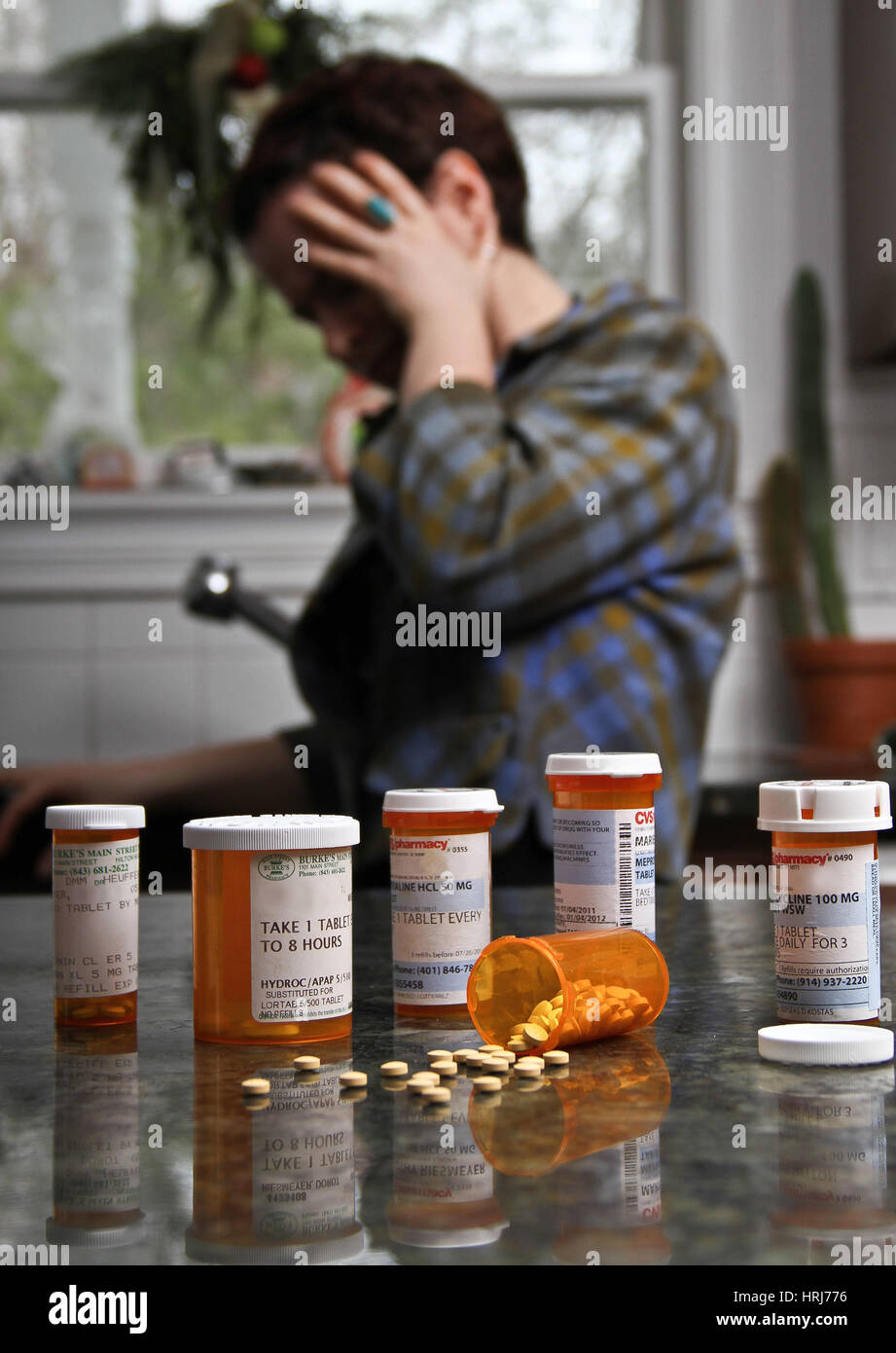 Depression and Addiction Stock Photo - Alamy