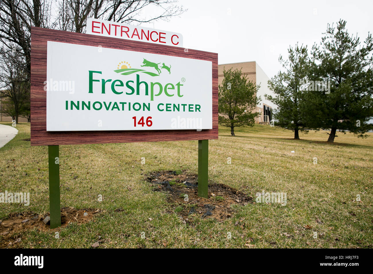 A logo sign outside of a facility occupied by Freshpet in Bethlehem ...