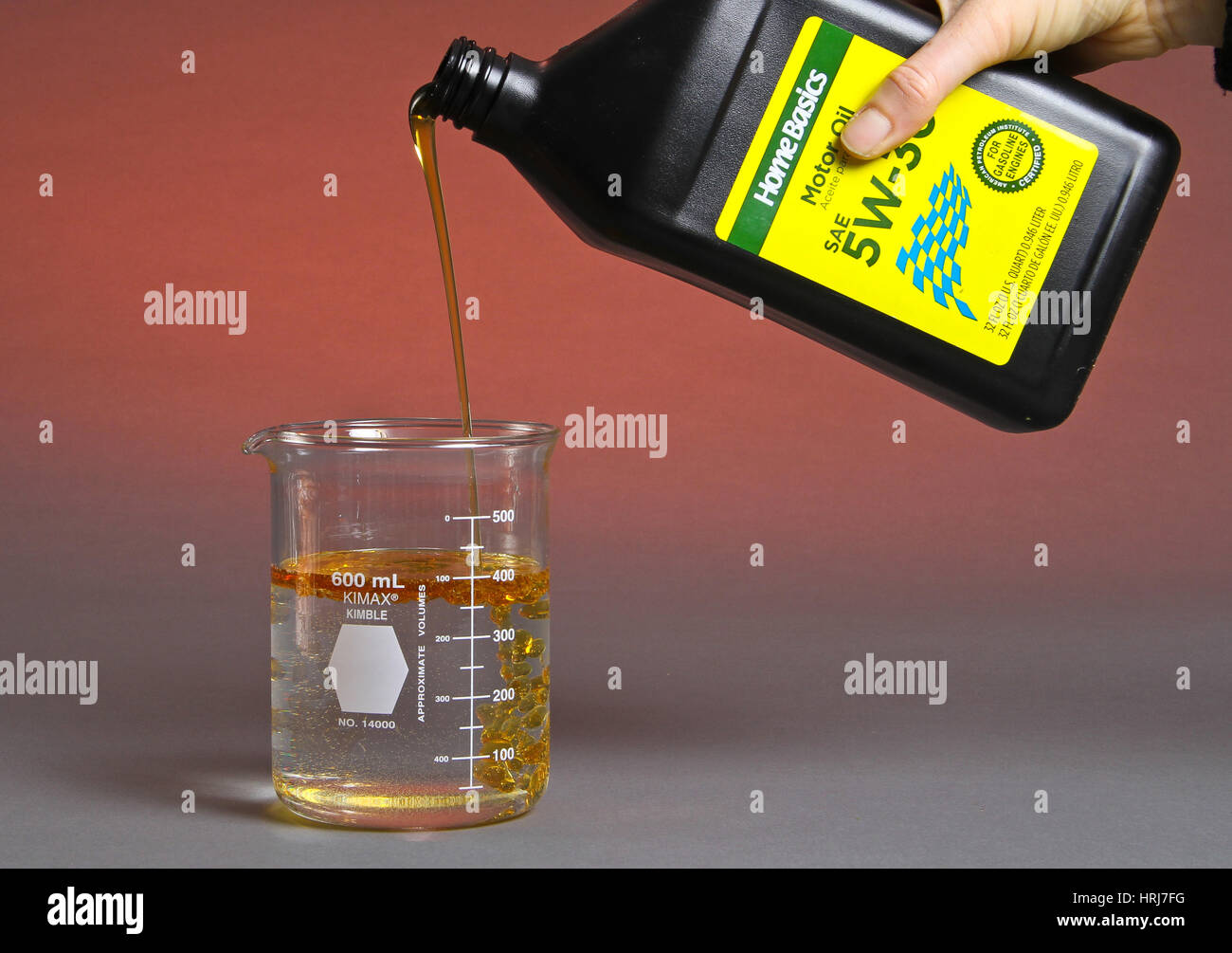 Motor Oil Dissolution Test Stock Photo - Alamy