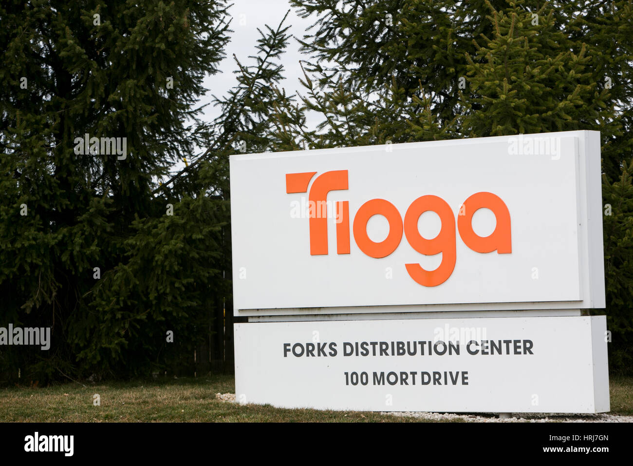 A logo sign outside of a facility occupied by Tioga Pipe, Inc., in ...