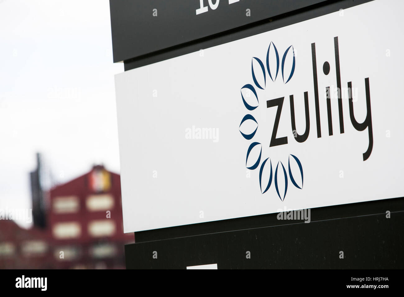 A logo sign outside of a facility occupied by Zulily in Bethlehem ...