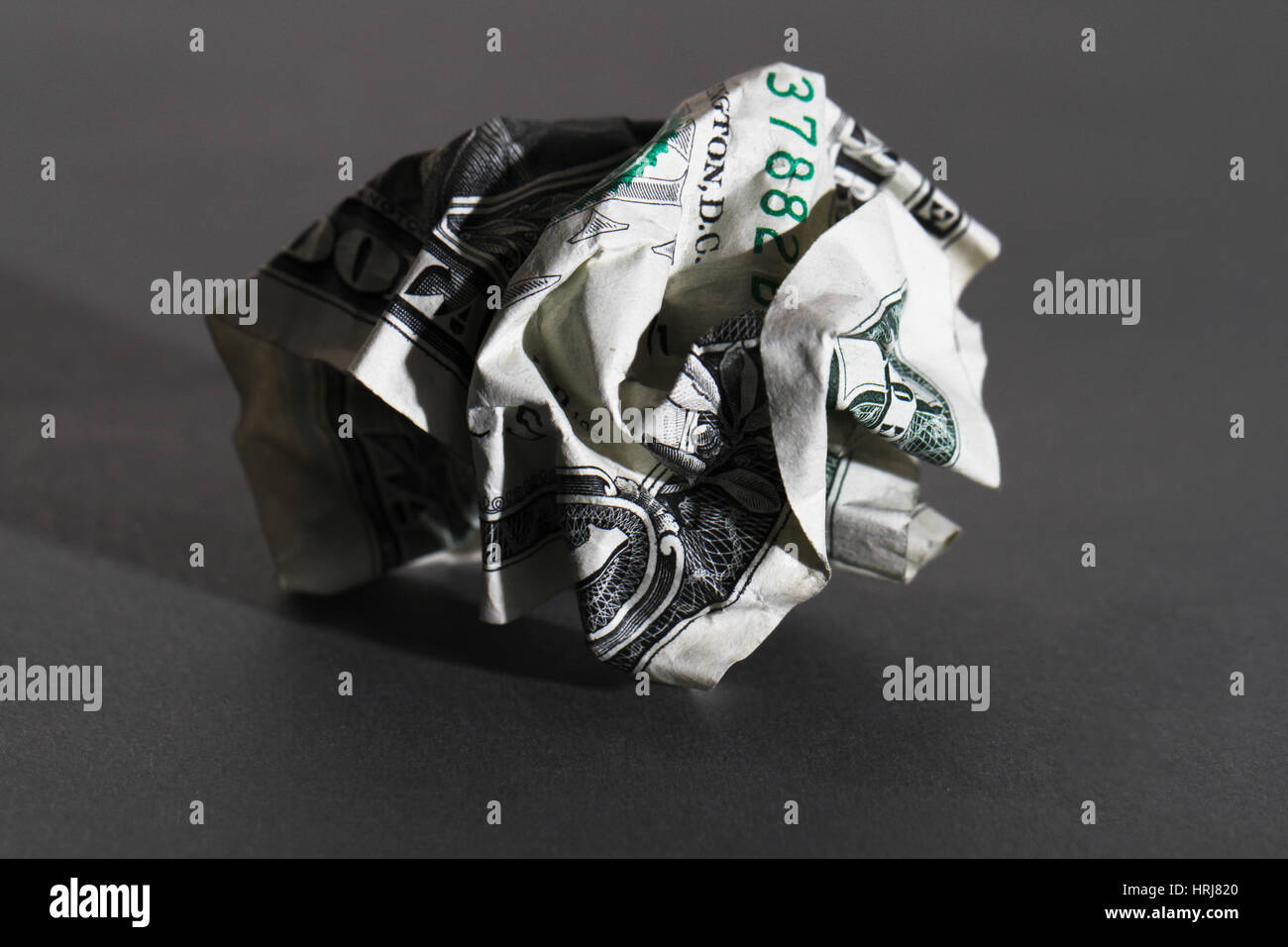 Crumple wrinkled dollar hi-res stock photography and images - Alamy