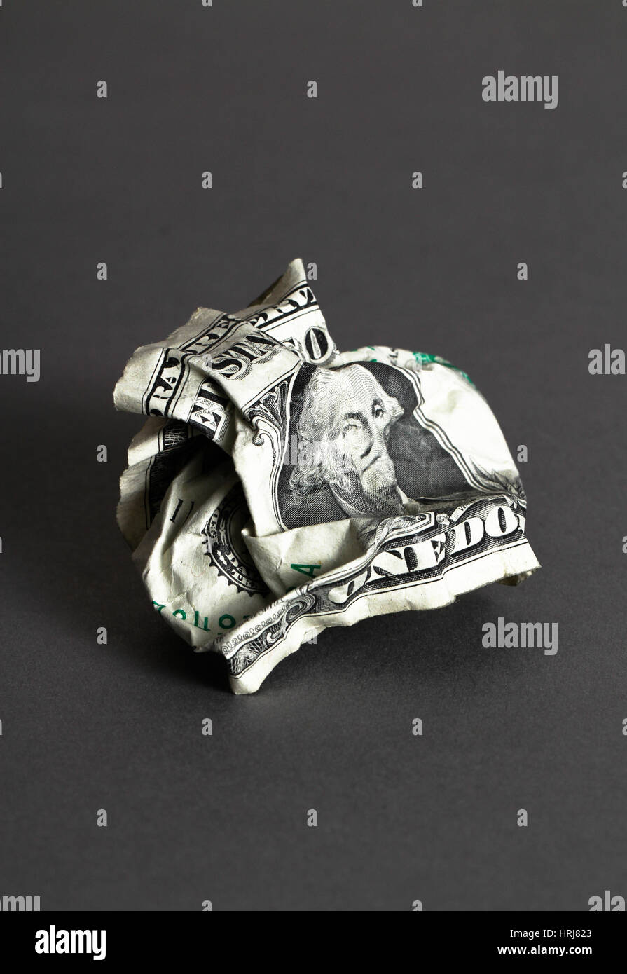 Crumple wrinkled dollar hi-res stock photography and images - Alamy