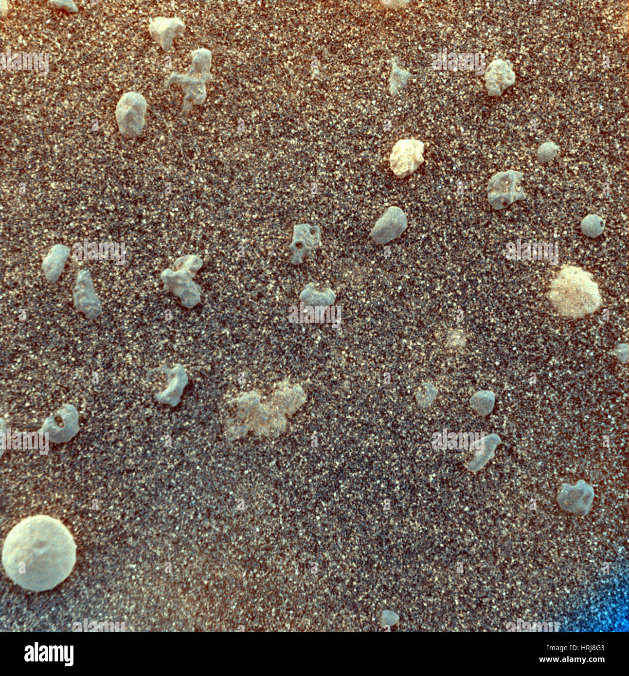 Mars Exploration Rover Opportunity, Martian Soil Magnified Stock Photo ...