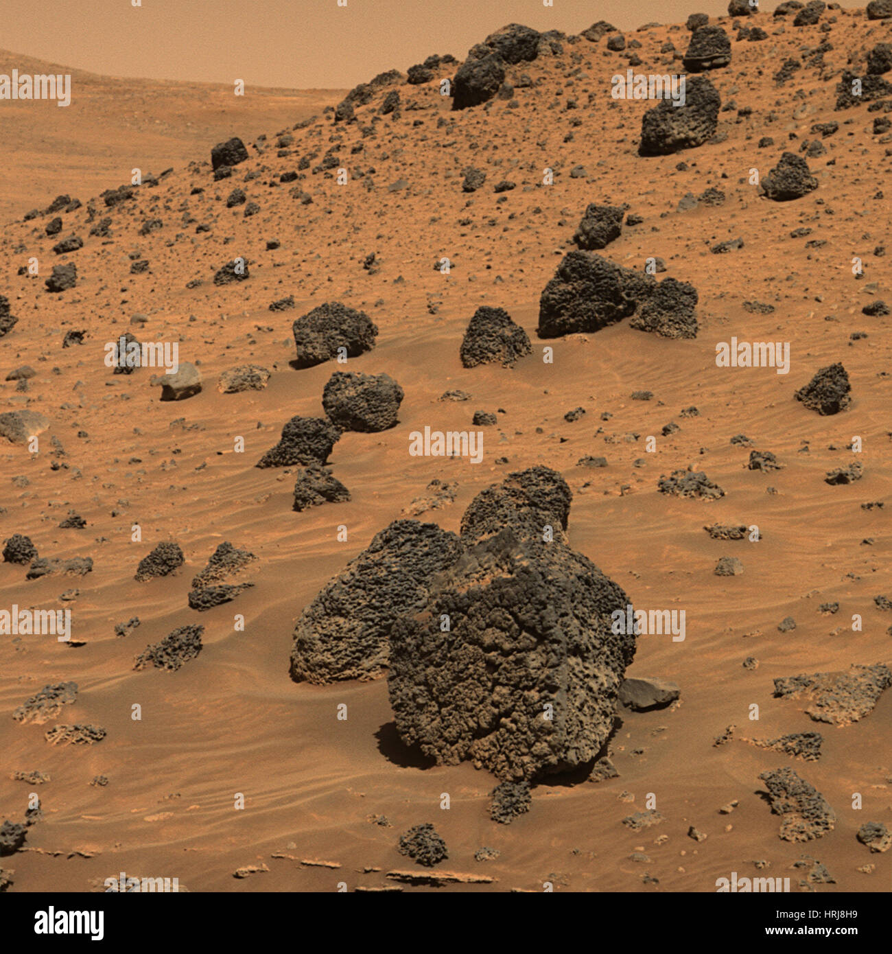 Mars Exploration Rover Spirit Mission, Martian Boulder Stock Photo - Alamy