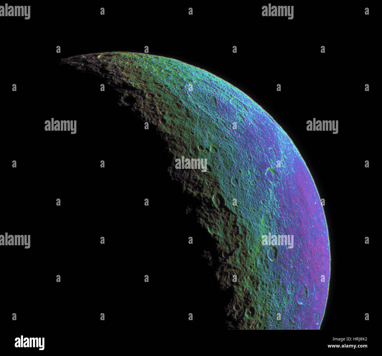 Saturn's Moon Rhea Stock Photo - Alamy