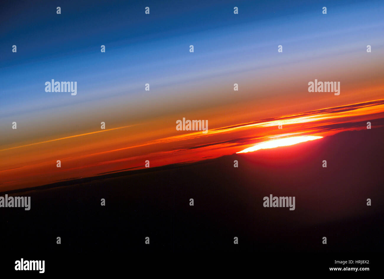 Sunset, ISS Image Stock Photo - Alamy