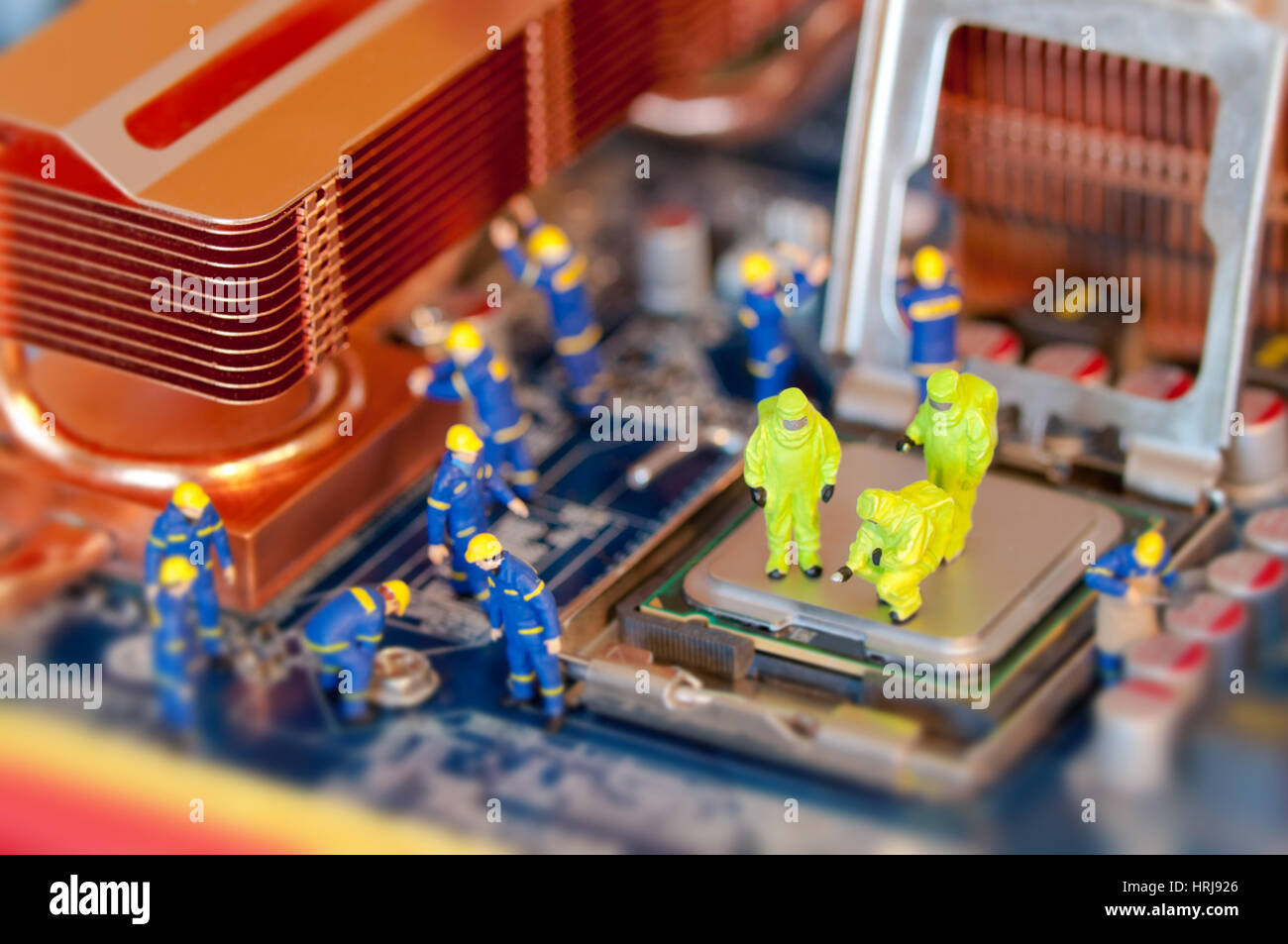 Group of Technicians repairing computer Stock Photo - Alamy
