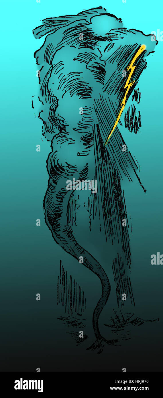 Waterspout drawing hi-res stock photography and images - Alamy