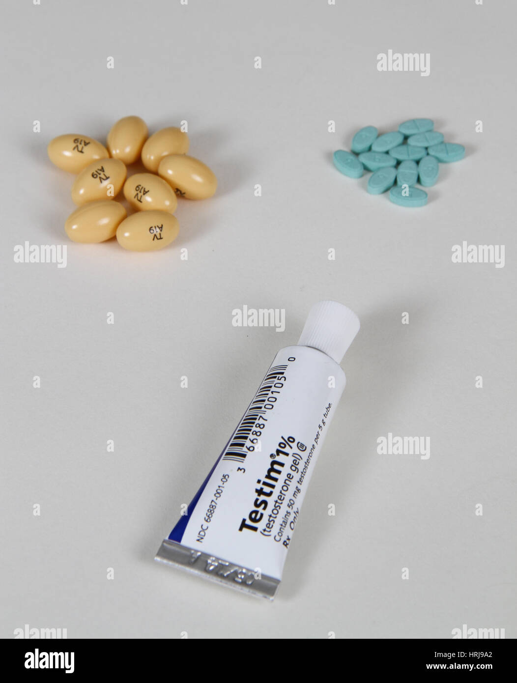 Progesterone 200mg, Estradiol 2mg and Testim 1 Stock Photo - Alamy