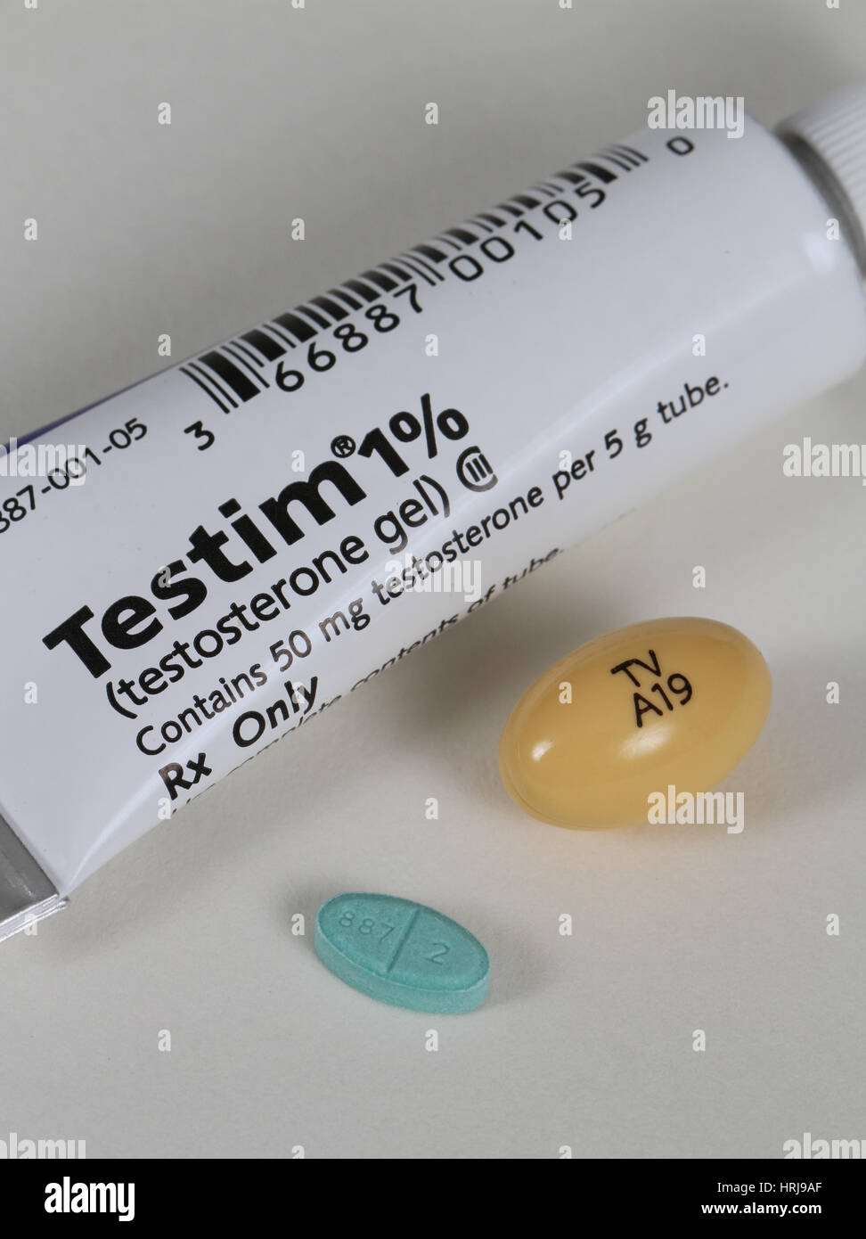 Progesterone 200mg, Estradiol 2mg and Testim 1 Stock Photo - Alamy