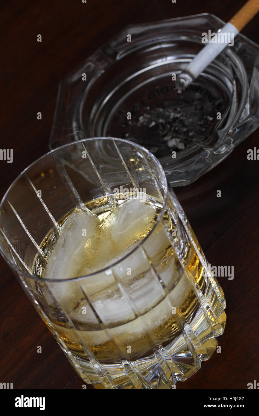 Alcohol and Cigarettes Stock Photo - Alamy