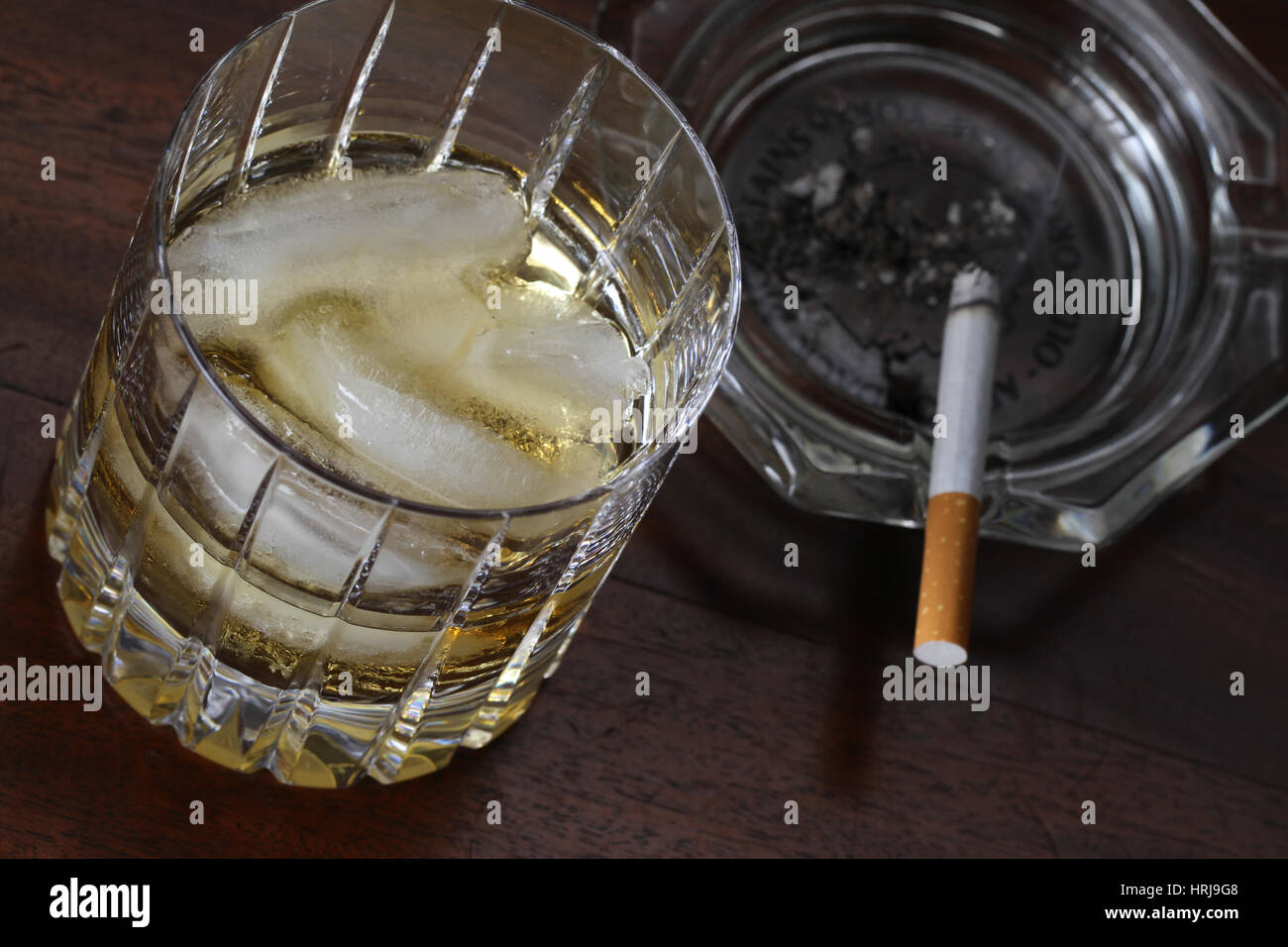 Alcohol and Cigarettes Stock Photo - Alamy