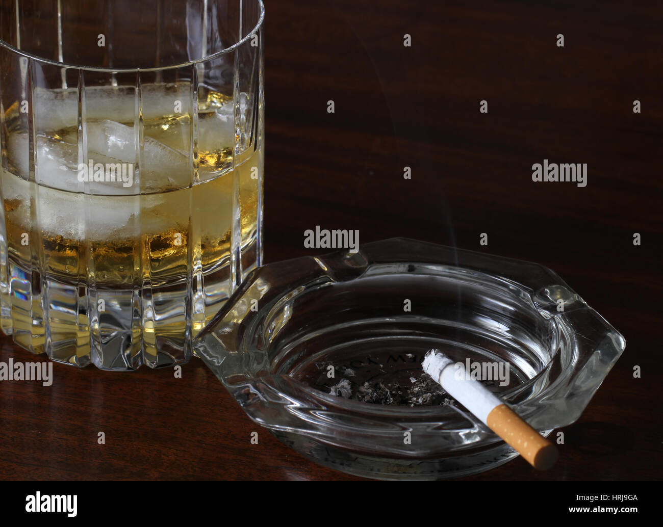 Alcohol and Cigarettes Stock Photo - Alamy