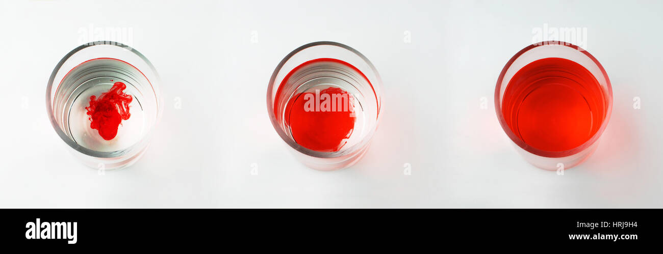 Red Dye In Water Stock Photo - Alamy