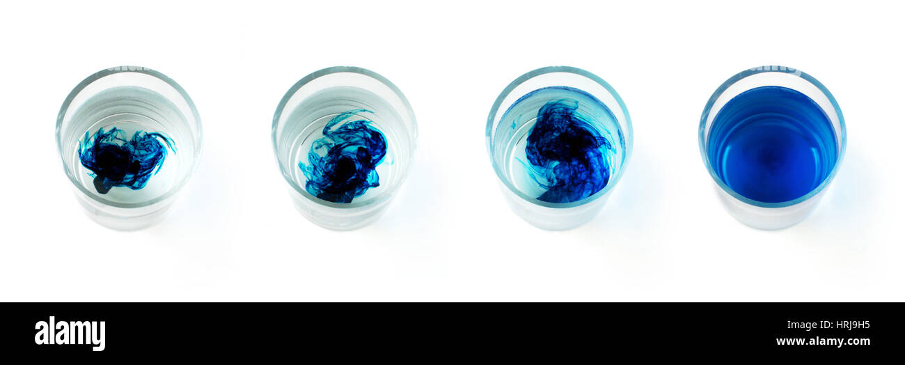 Blue Dye In Water Stock Photo - Alamy