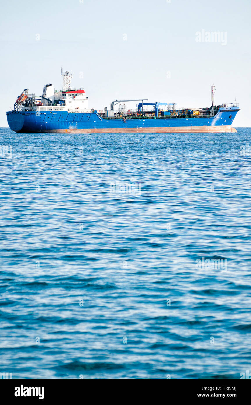 Trading ship in the open sea Stock Photo - Alamy