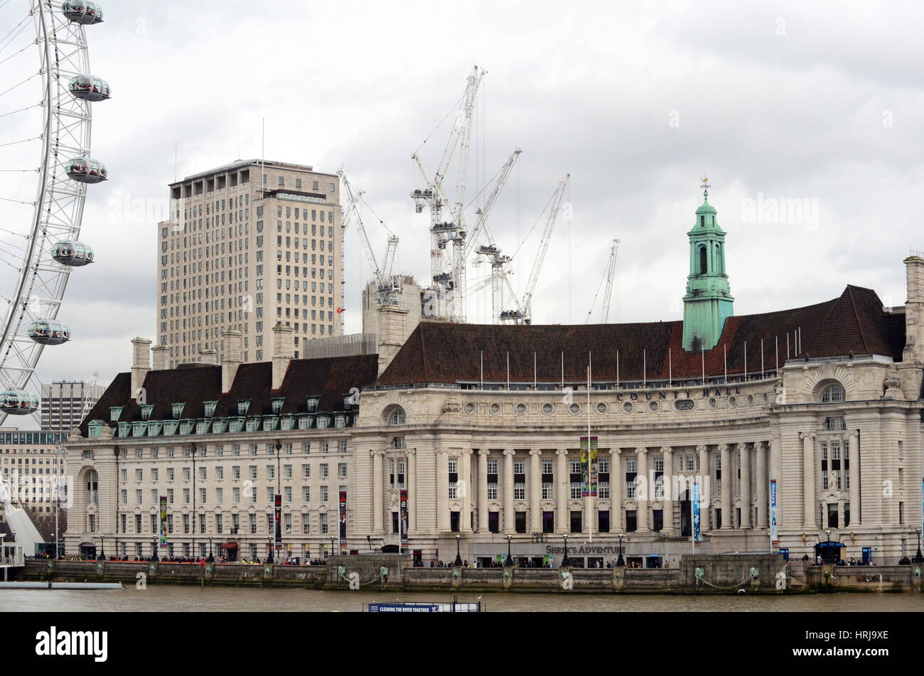 London sky line with the shell building hi-res stock photography and ...