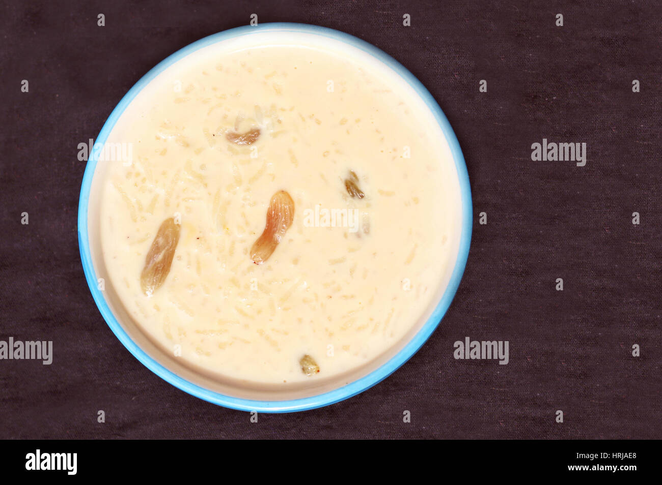 Popular Indian homemade sweet Kheer, made with rice and milk Stock ...