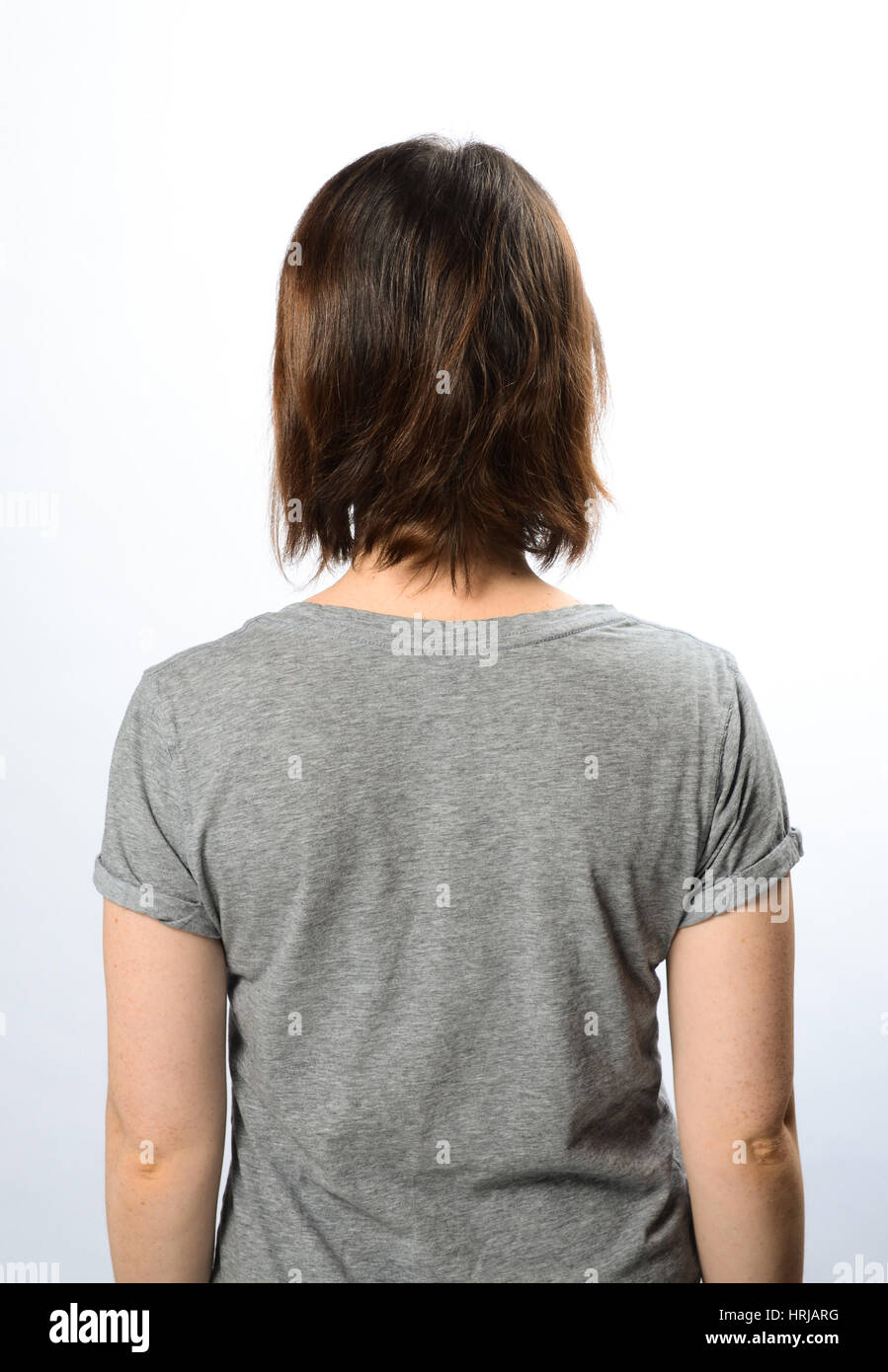 Woman With Back Turned Stock Photo - Alamy