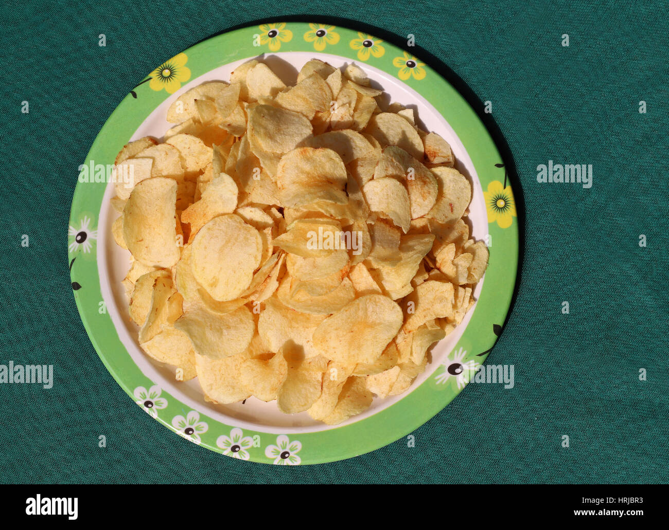 Homemade tasty snack potato wafer Stock Photo - Alamy