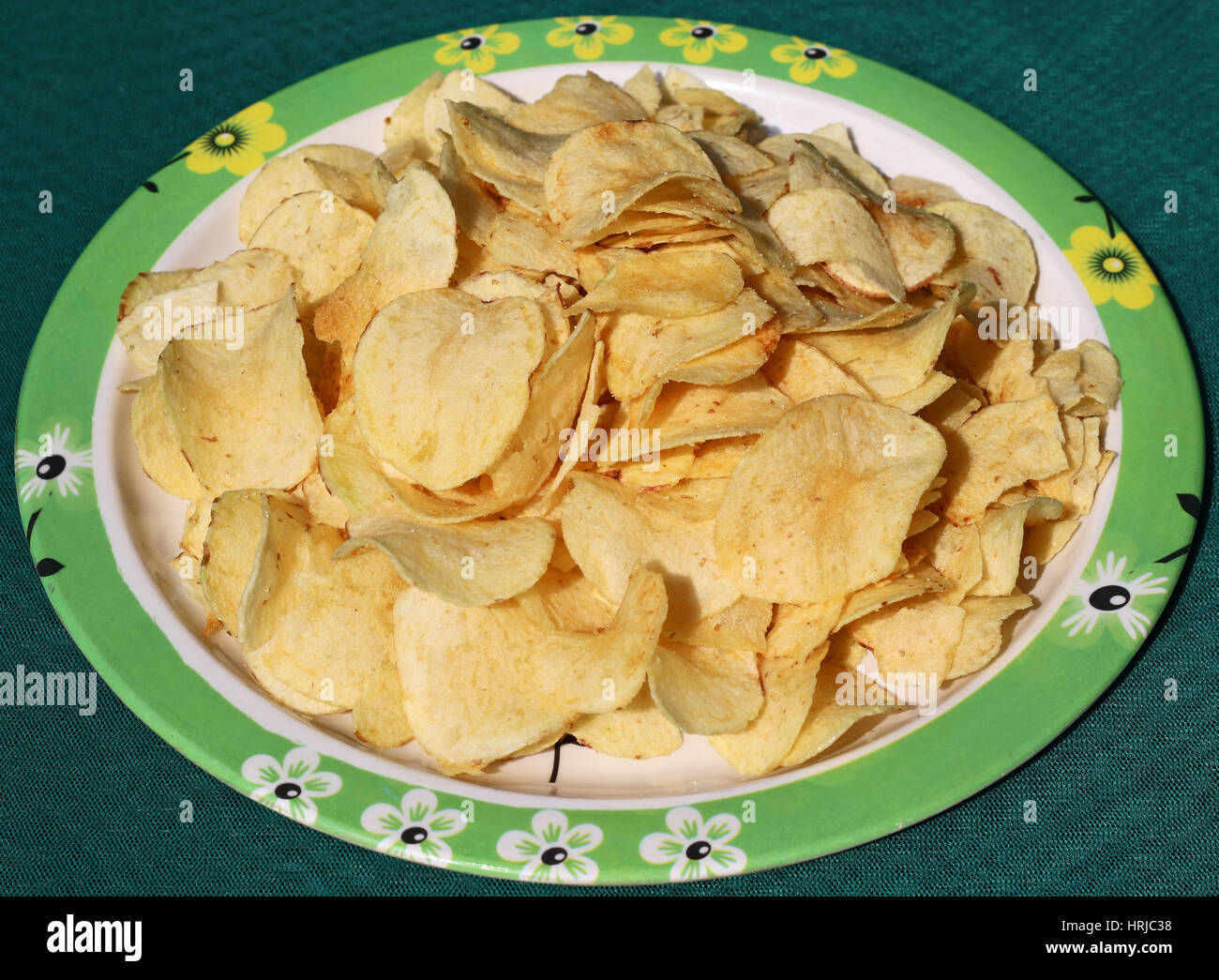 Homemade tasty snack potato wafer Stock Photo - Alamy