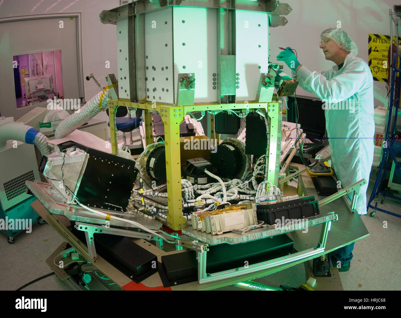 Testing a Tactical Satellite in the Lab Stock Photo - Alamy