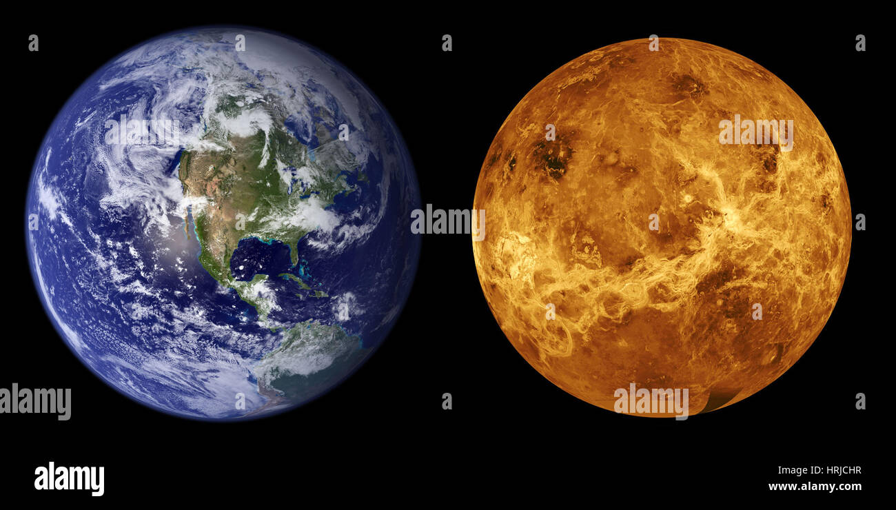 Earth and Venus Stock Photo - Alamy