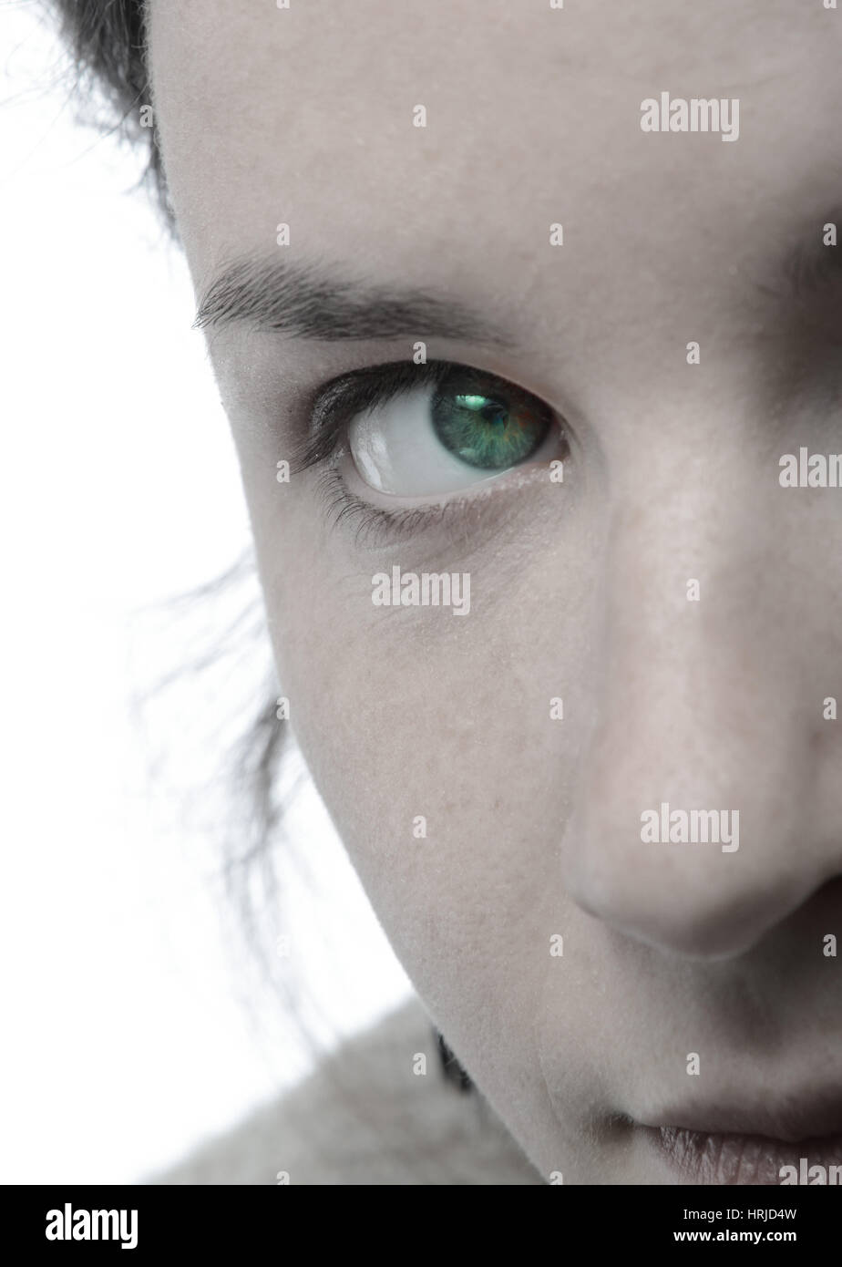 Eerie woman face hi-res stock photography and images - Alamy