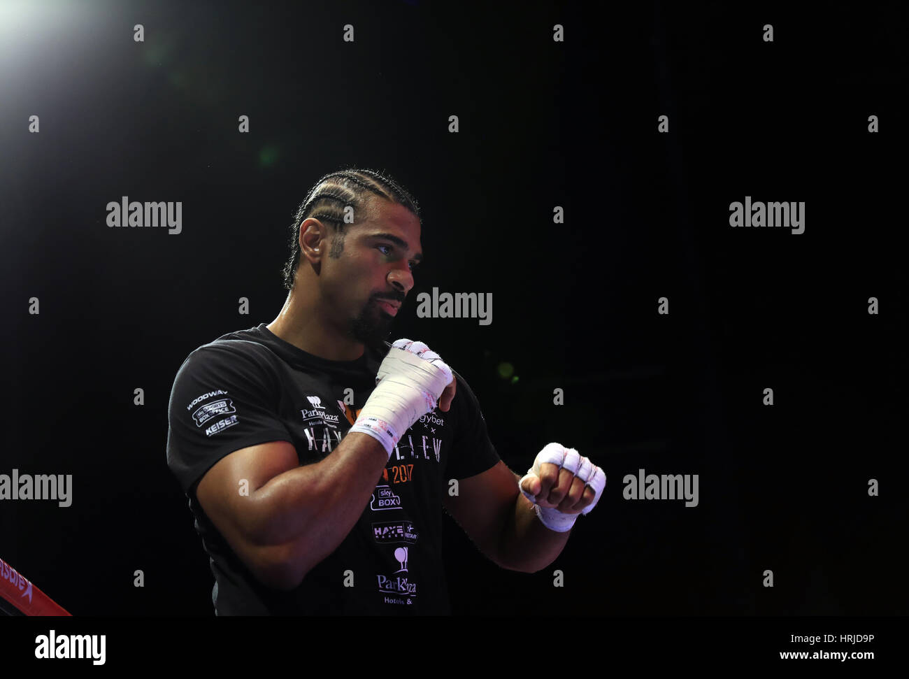 David Haye during the workout at the Indigo 02, London Stock Photo - Alamy